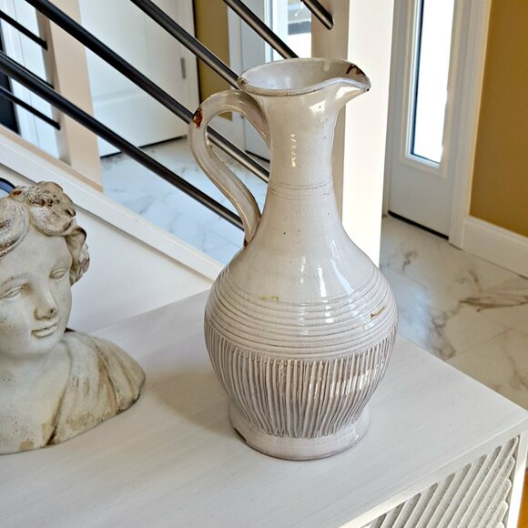 Unbranded | Accents | Boho Farmhouse Distressed Pottery Jug Vase Decor ...